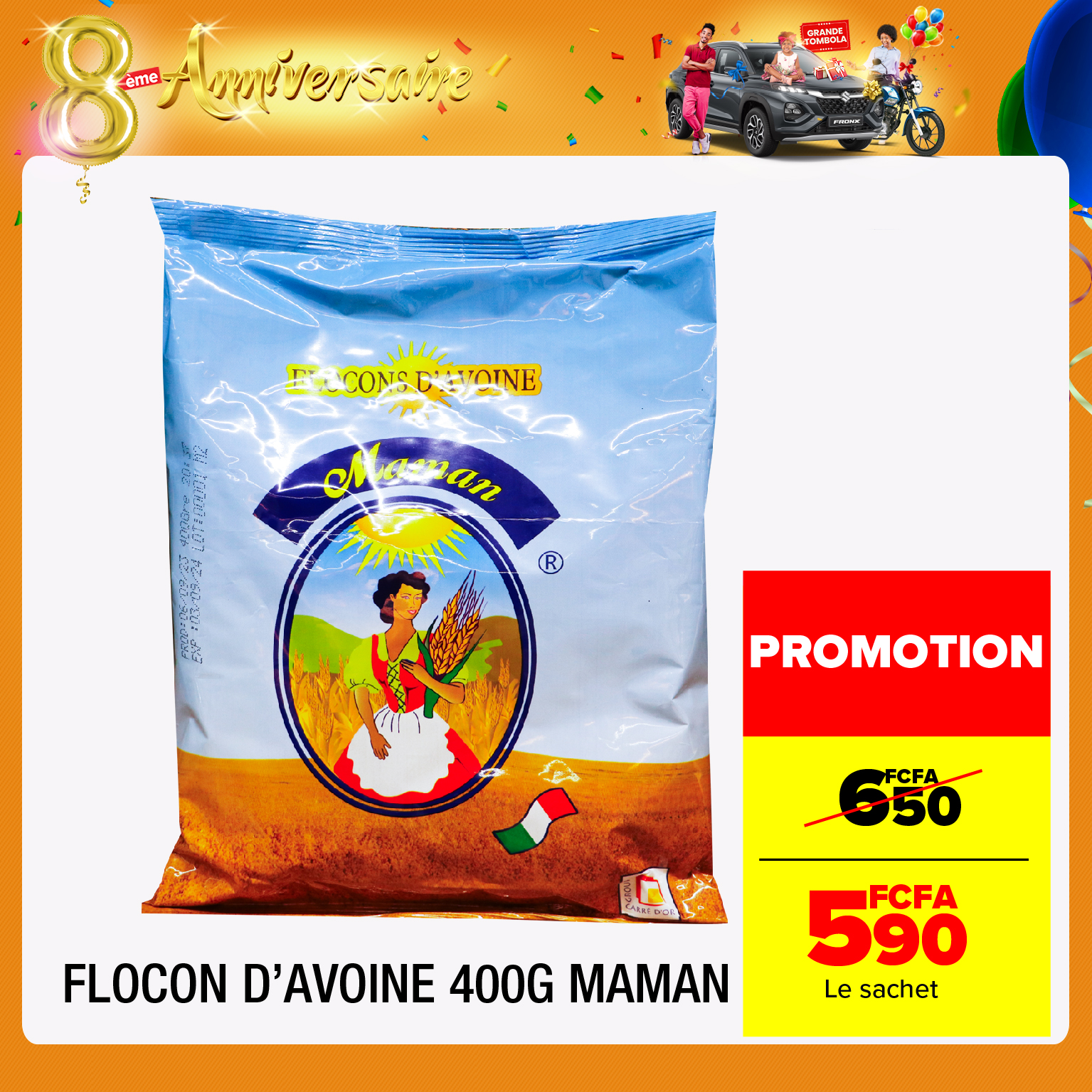 Flocons d'avoine 400g Maman - Carrefour Côte d'Ivoire