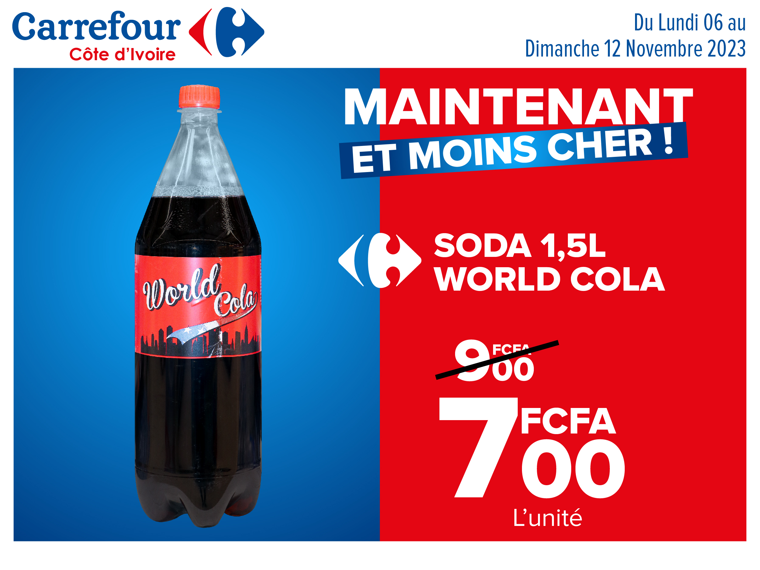 Soda WORLD COLA 1L - Carrefour Côte d'Ivoire