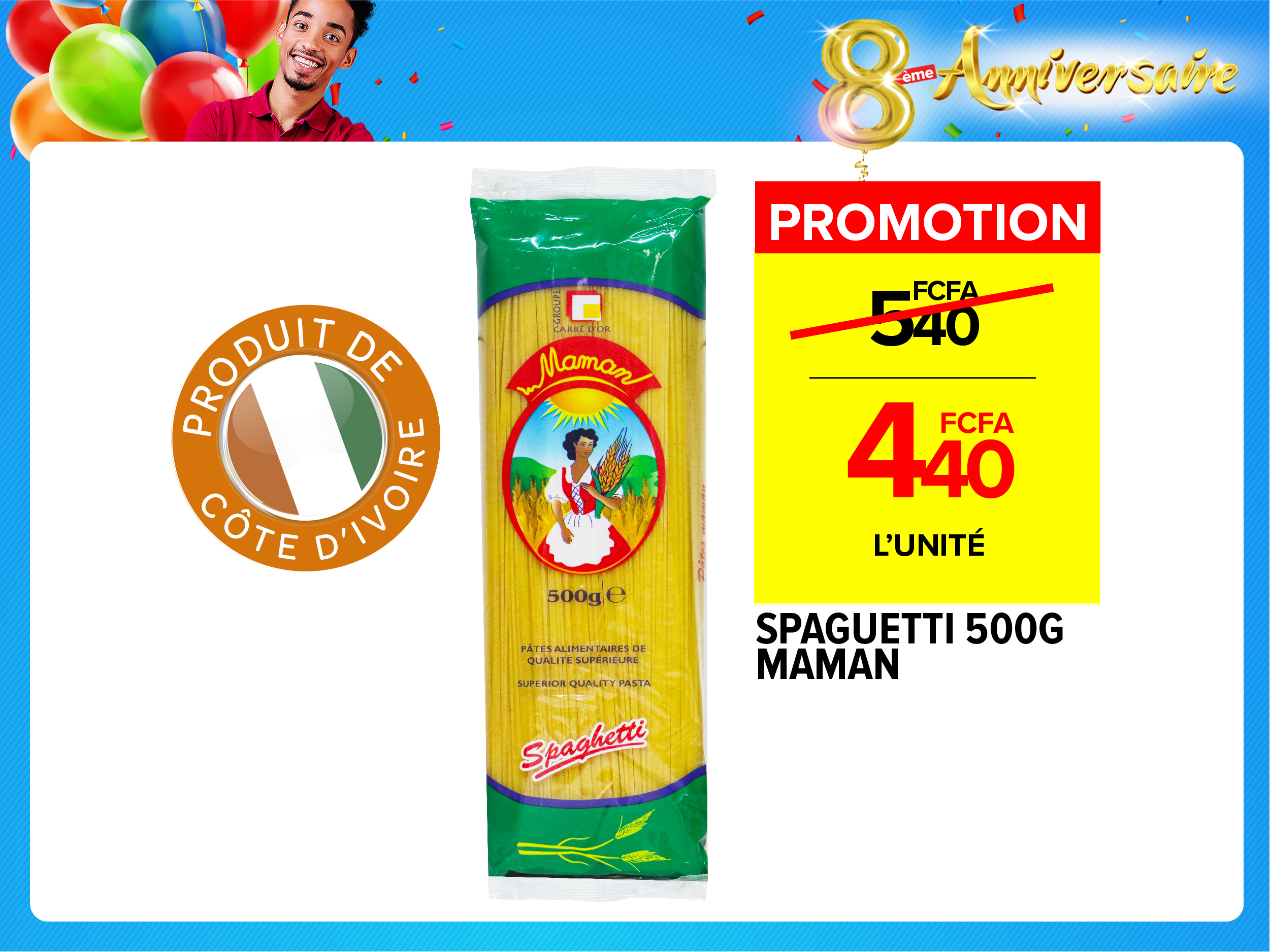 Spaghetti 500g Maman - Carrefour Côte d'Ivoire