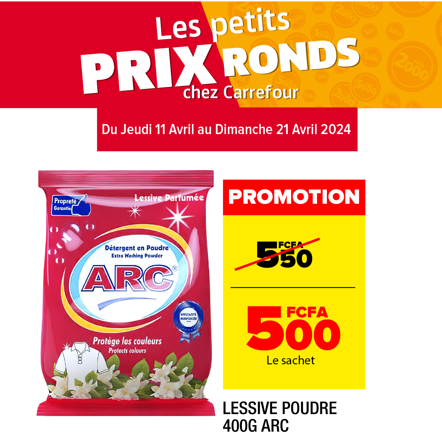 POUDRE LESSIVE ARC 400G - Carrefour Côte d'Ivoire