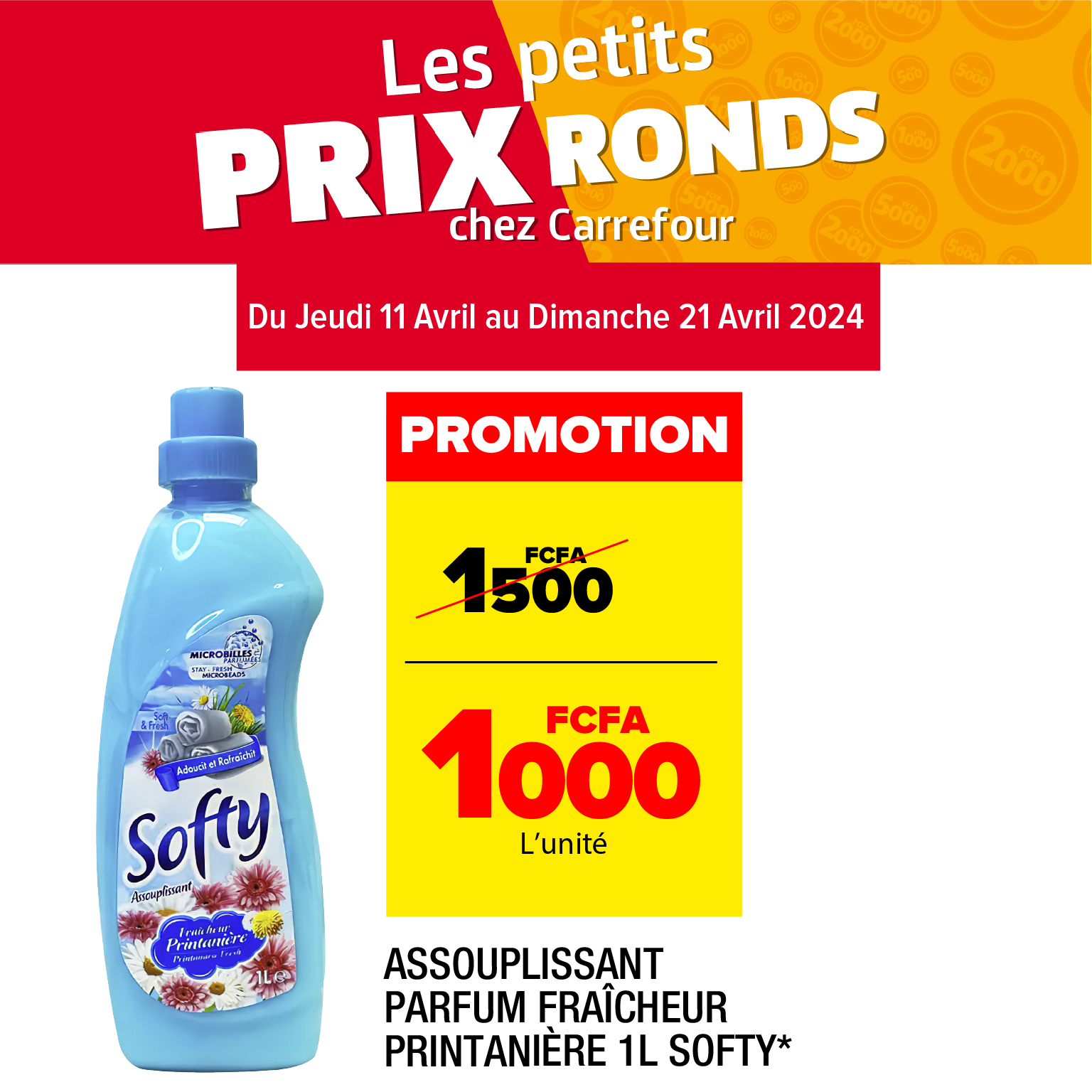 ASOUPLISSANT FRAICHEUR SOFTY 1L - Carrefour Côte d'Ivoire