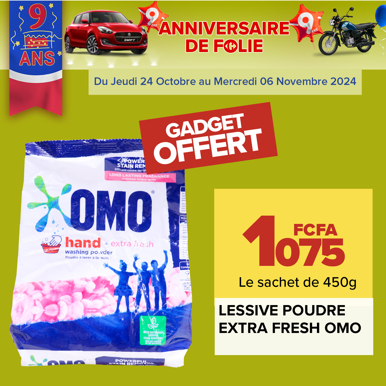 LESSIVE POUDRE EXTRA FRESH OMO (450 G) + GADGET OFFERT - Carrefour Côte ...