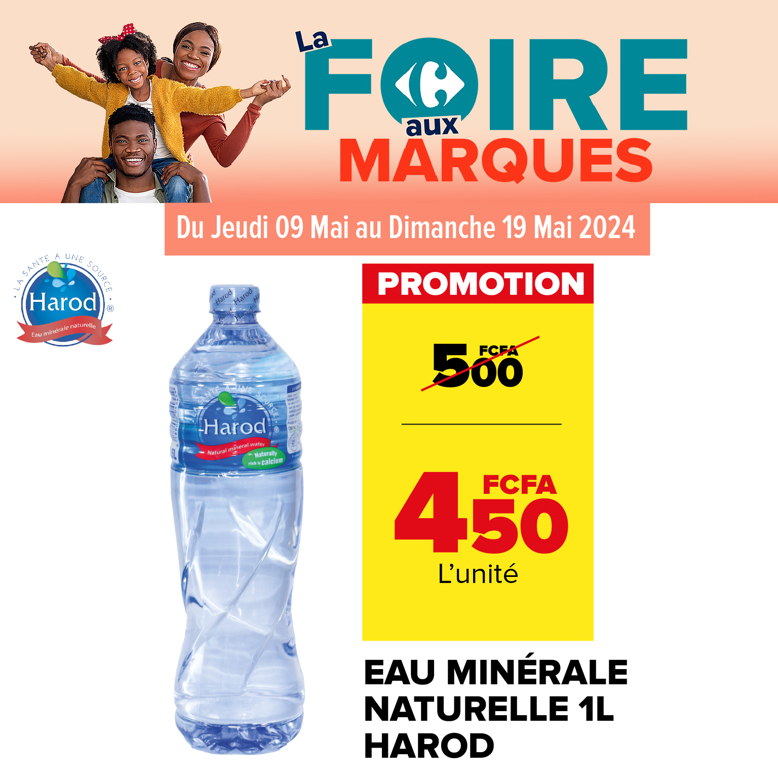 EAU MINERALE NATURELLE 1L HAROD - Carrefour Côte d'Ivoire