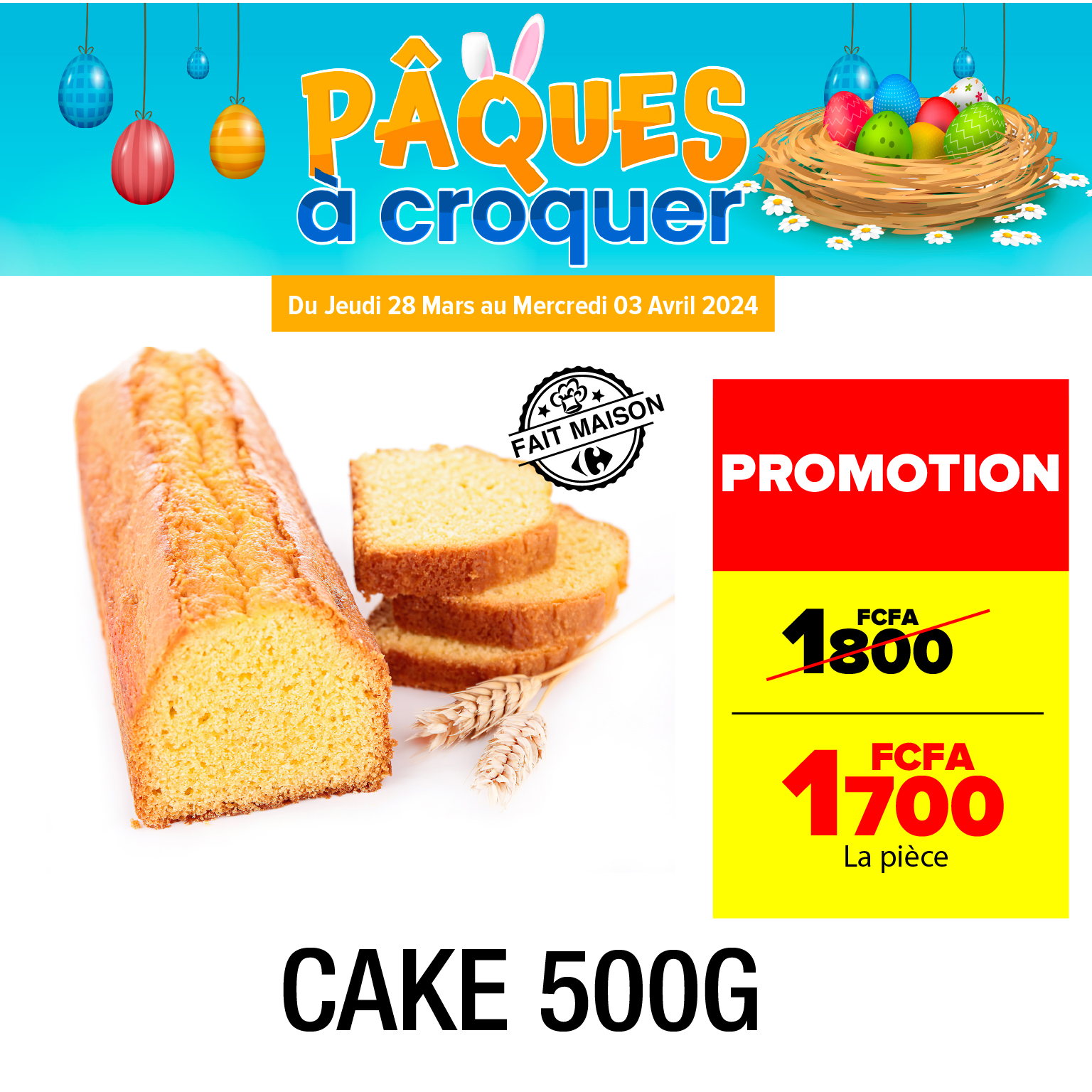CAKE 500G - Carrefour Côte d'Ivoire