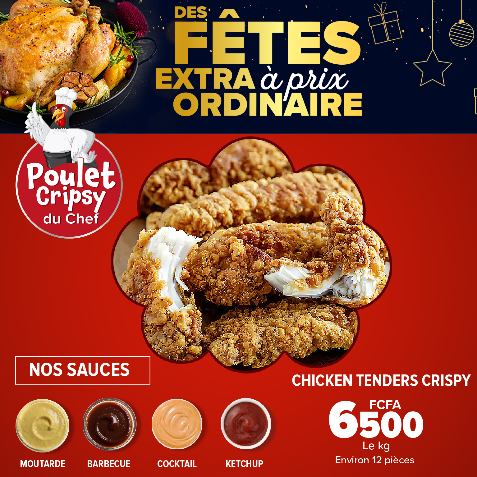 CHICKEN TENDERS CRISPY (12 pièces environ) - Carrefour Côte d'Ivoire