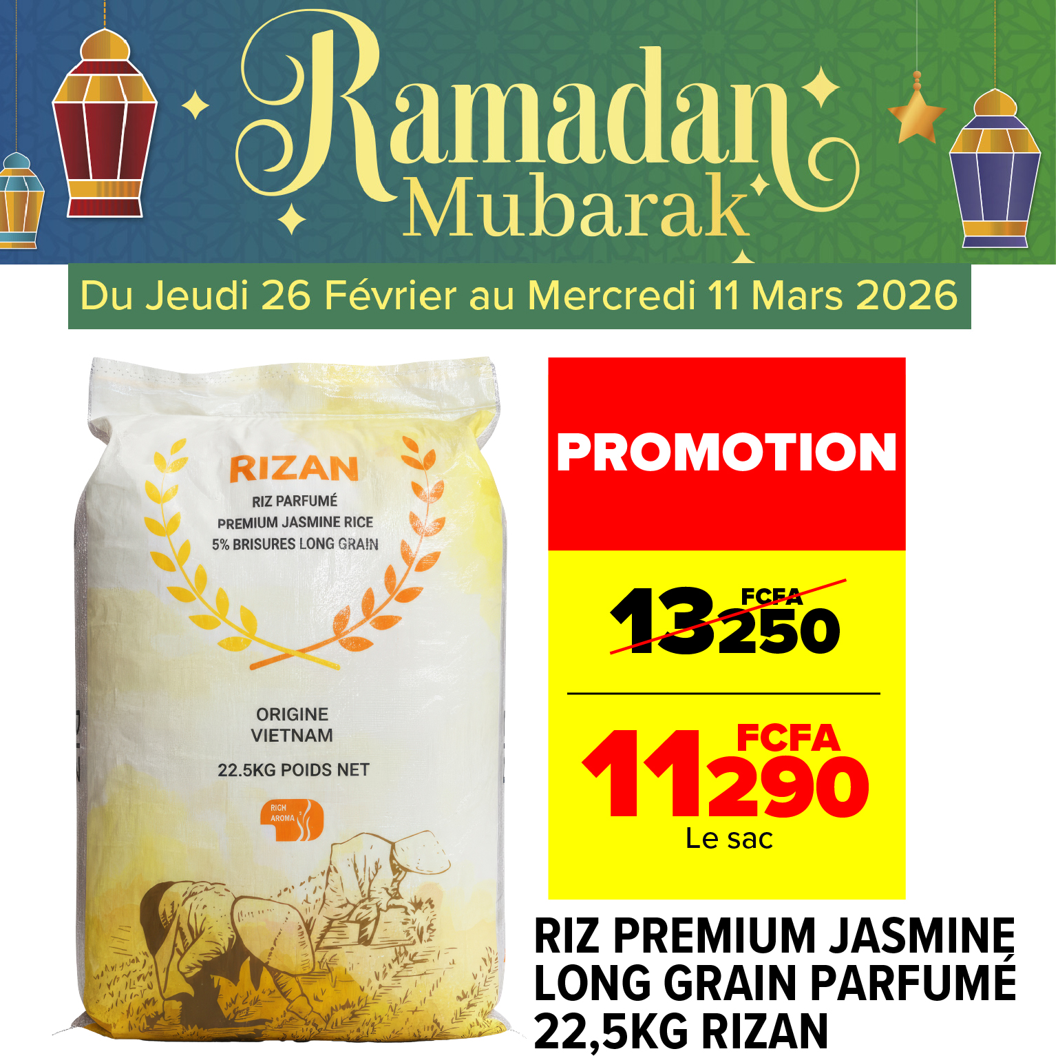 RIZ PREMIUM JASMINE LONG GRAIN PARFUMÉ 22,5KG RIZAN - Carrefour Côte d ...